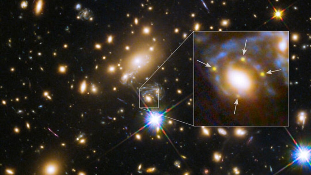 Hubble Captures Quadruple Image Of Ancient Exploding Star