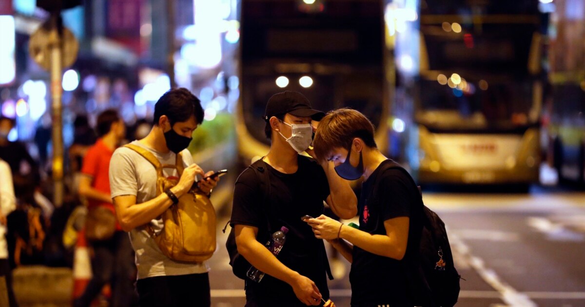 Hong Kong Residents Protest Government Ban on Masks